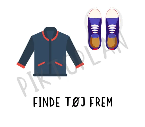 Piktogram - Finde tøj frem – Piktoplan