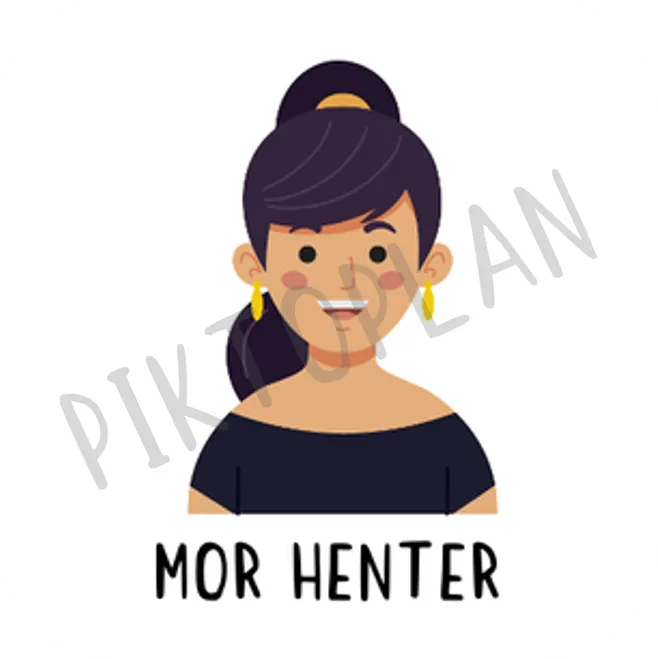 Piktogram - Mor henter (Mørkt hår) – Piktoplan