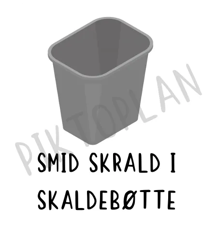 Piktogram - Smid skrald ud i skraldebøtte – Piktoplan