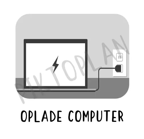 Piktogram - Oplade computer – Piktoplan