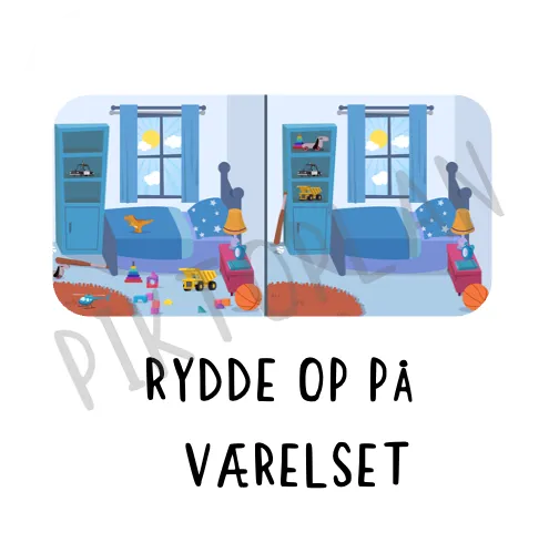 Piktogram - Rydde op på værelset – Piktoplan