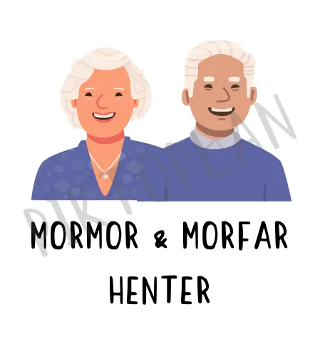 Piktogram - Mormor & Morfar henter (blå) – Piktoplan