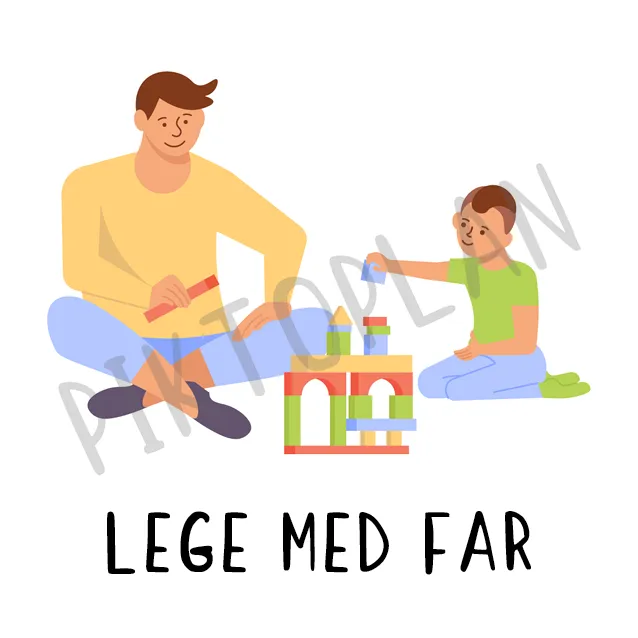 Piktogram - Lege med far – Piktoplan